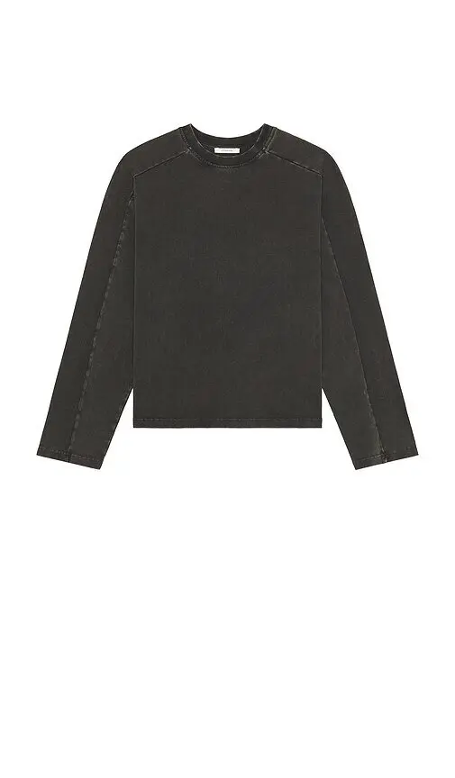 Entire Studios Heavy Long Sleeve Tee In Black - Washed Black